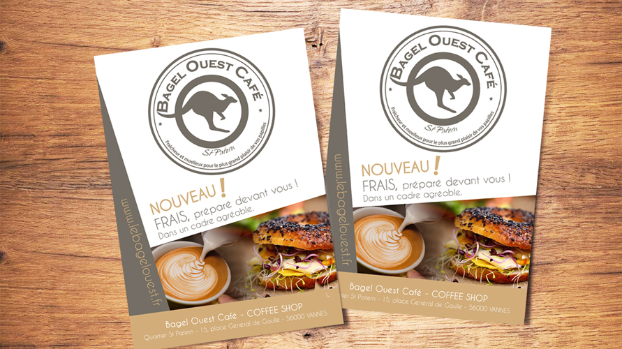 Flyer bagel ouest | Studio graphique - Agence de communication